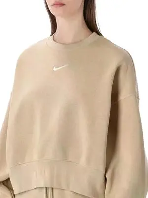 Nike Crewneck Sweatshirt With Logo Detail - Neutrals
