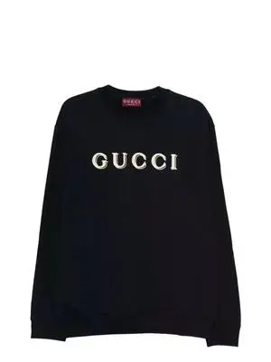 Gucci Logo-detailed Crew-neck Sweater - Neutrals