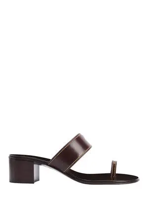GIUSEPPE ZANOTTI Nitis Leather Thong Sandals - Brown