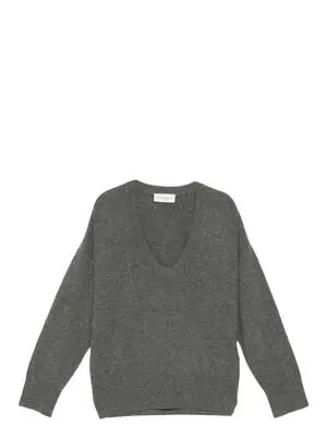 Brandon Maxwell Rivers V-neck Sweater - Grey