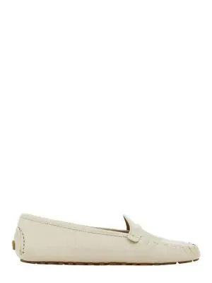 FERRAGAMO Gancini Driver Loafers - Neutrals