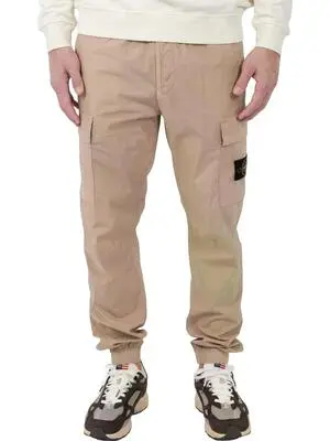 Stone Island Cargo Trousers With Signature Compass Badge - Neutrals
