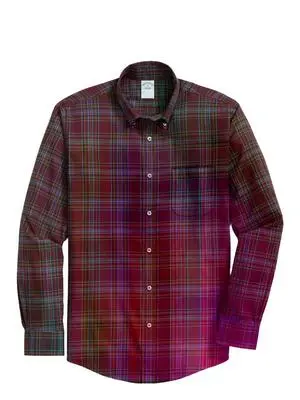 Brooks Brothers Plaid-patterned Button-down Shirt - Red