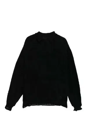 JNBY Cotton Sweater With Polo Collar - Black