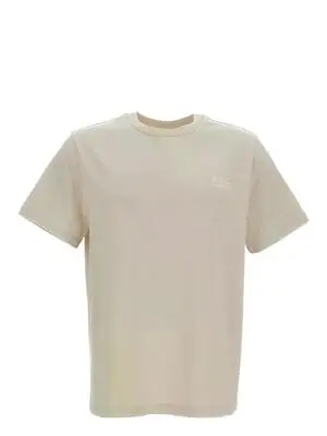 A.p.c. Crew Neck T-shirt With Logo Print - Neutrals