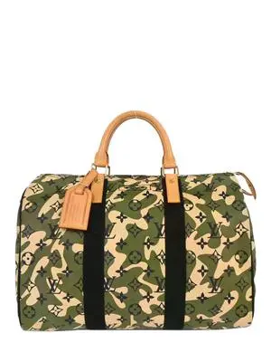 LOUIS VUITTON 35 Speedy Monogram Camouflage Tote Bag - Green