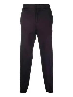 Emporio Armani Mid-rise Tapered Trousers - Blue