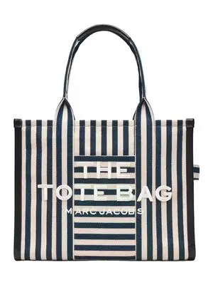 Marc Jacobs The Large Stripe Canvas Tote Bag By - Blue