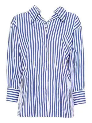 Givenchy Striped V-neck Shirt - Blue