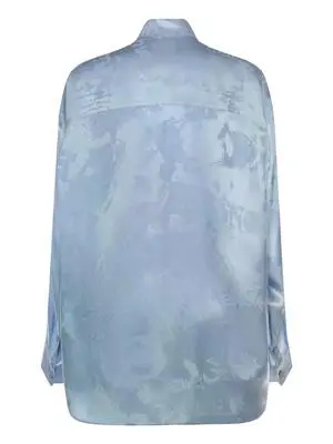 Balenciaga Printed Silk Shirt - Blue