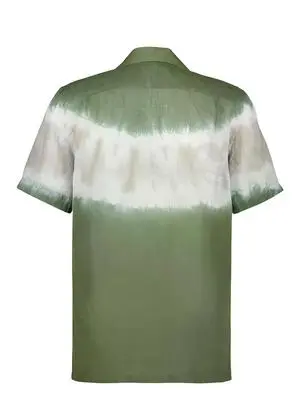 120% Lino Regular Fit Linen Shirt - Green