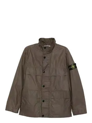Stone Island Waxed Shirt Jacket - Brown