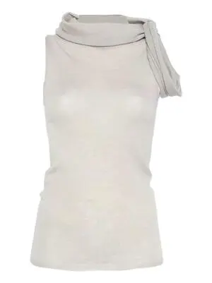 Rick Owens Sleeveless Twisted Top - Grey