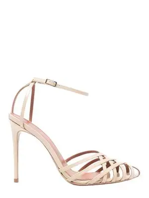 CASTAGNA Woven Design Pointed Toe Heeled Pumps - Neutrals