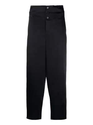 Saint Laurent Silk Tailored Trousers - Blue