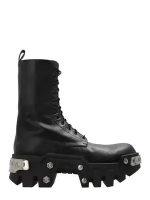 BALENCIAGA Balenciaga "Bulldozer" Lace-Up Platform Boots