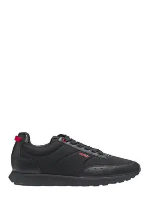 Hugo Logo Detail Lace-up Sneakers - Black