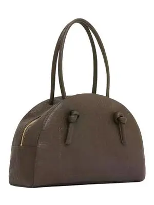 MANSUR GAVRIEL Fortuna Bowling Tote Bag Brown