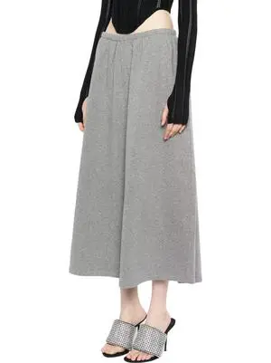 Alexander Wang Cotton Terry Midi Skirt - Grey