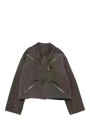Rick Owens Rick Owens Zip Blixa Mac Jacket Brown