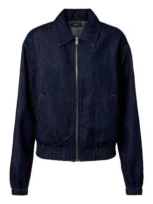 7 For All Mankind Denim Bomber Jacket - Blue