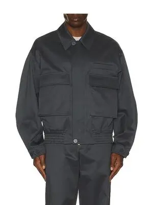 Helmut Lang Shirt Bomber Jacket - Slate