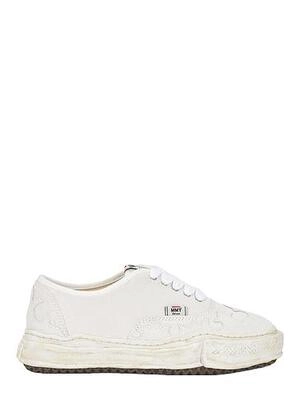 Mihara Yasuhiro Bakeroriginal Sole Western Detail Suede Low Top Sneaker - White
