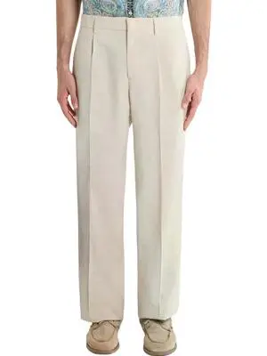 Etro Pleated Wide-leg Trousers - Neutrals