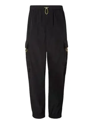 Fendi Cargo Trousers With Logo Detail - Black