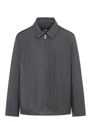 Y3 Pinstriped Overshirt - Grey