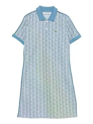 Lacoste Polo-collar Mini Dress - Blue