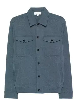 LARDINI Buttoned Cotton Jacket - Blue