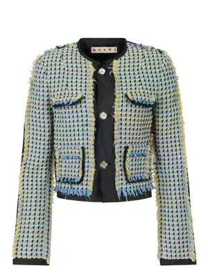 MARNI Marni Textured Tweed Jacket With Contrast Silk Back