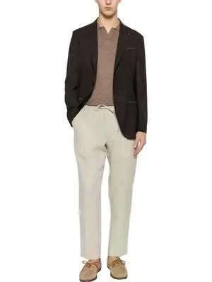 BRIGLIA 1949 Drawstring Pleated Trousers - Neutrals