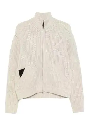 JACOB COHЁN Zip Cardigan - Neutrals