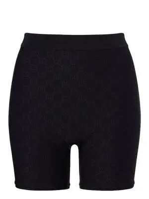 Gucci Gg Jersey Jacquard Biker Shorts - Black