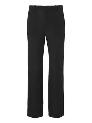Gucci Silk Satin Georgette Wide-leg Trousers - Black