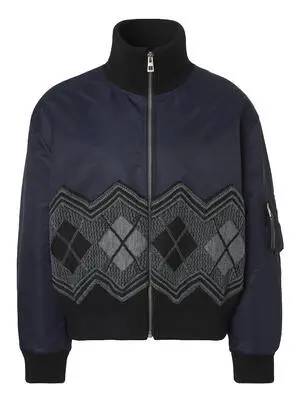 Loewe Argyle Technical Twill Jacket - Blue