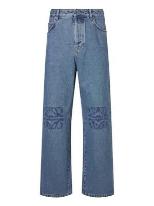 Loewe Anagram Straight Leg Jeans - Blue