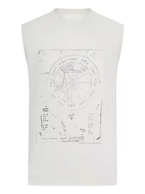 Rick Owens Graphic Print Sleeveless T-shirt - Neutrals