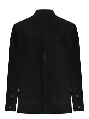 SALVATORE SANTORO Leather Shirt Jacket - Black
