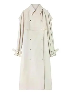 LANVIN Double-breasted Belted Coat - Neutrals