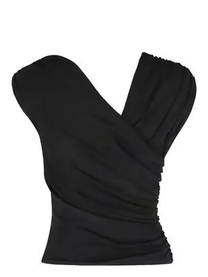 Andamane Ruched Blouse - Black