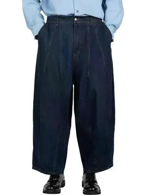 SOCIETE ANONYME Wide Leg Jeans With Contrast Stitching - Blue