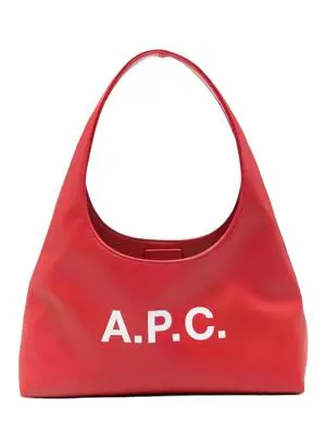 A.p.c. Logo Print Shoulder Bag - Red