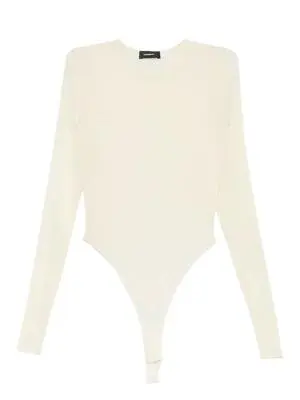 Wardrobe.NYC Sheer Bodysuit - Neutrals