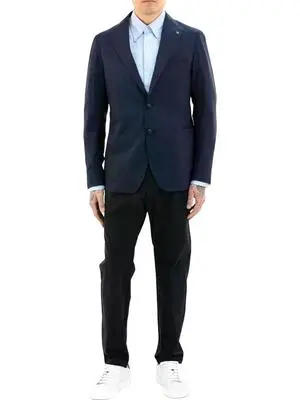 Tagliatore Single-breasted Blazer - Blue