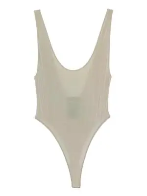 Wardrobe.NYC V-neck Bodysuit - Neutrals