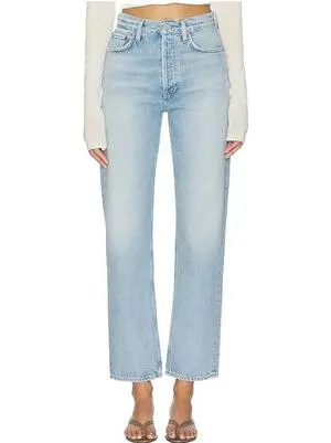 AGOLDE 90's Pinch Waist High Rise Straight Jeans - Blue