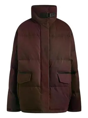 12 STOREEZ Baltic Sands" Down Jacket With Buckle Detail - Brown